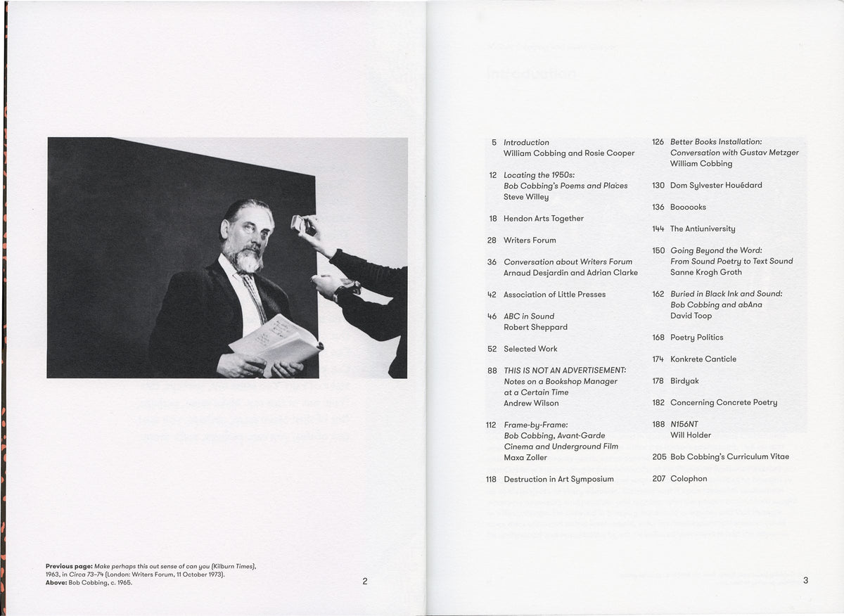 Boooook: The Life and Work of Bob Cobbing – ICA Bookshop